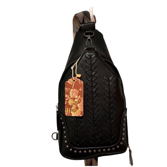 Bags | Sam Hadley Sling With Braided Leather And Rustic Design | Poshmark